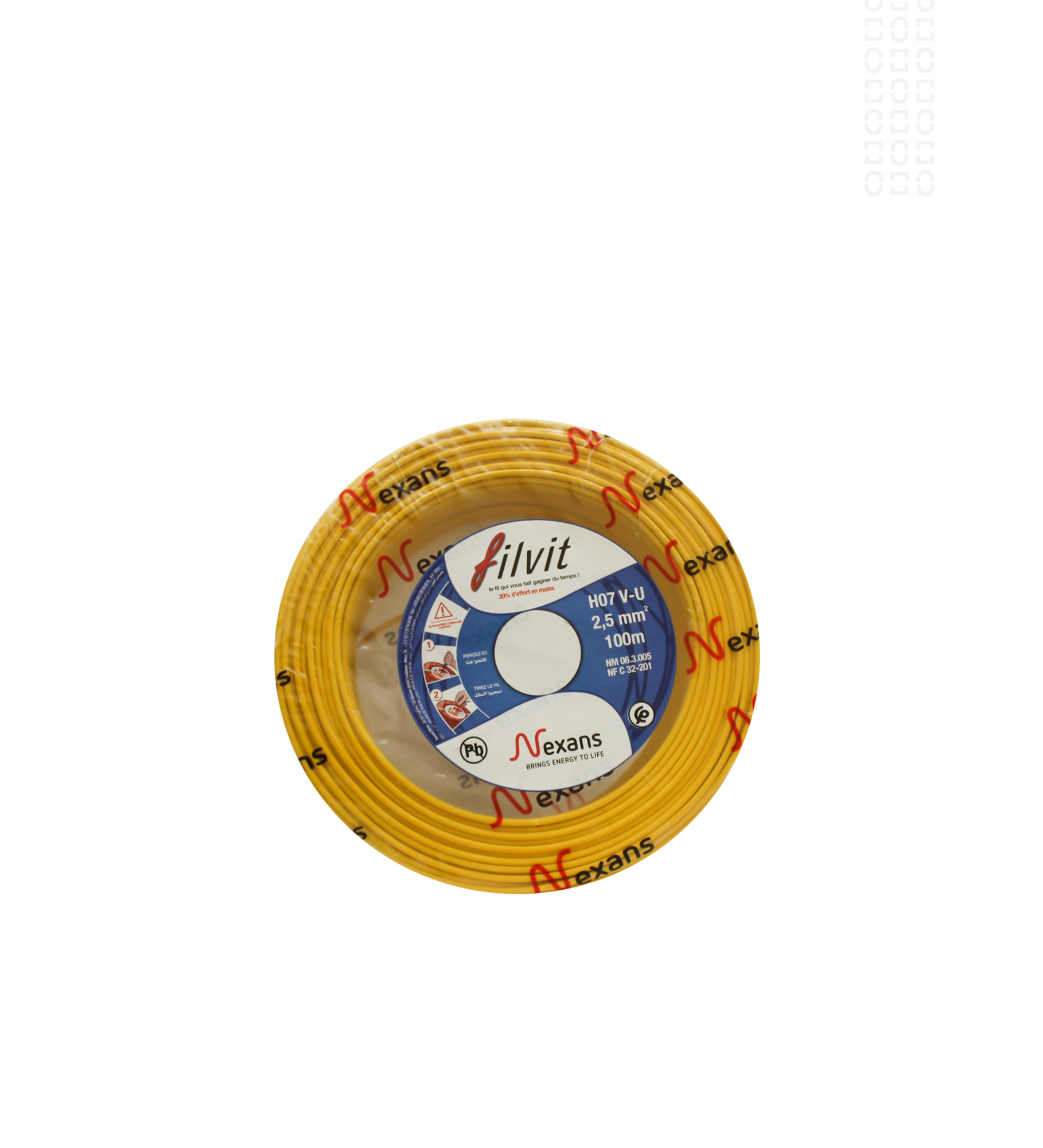 M CABLE TH 2.5 JAUNE NEXANS/INGELEC - BniDark
